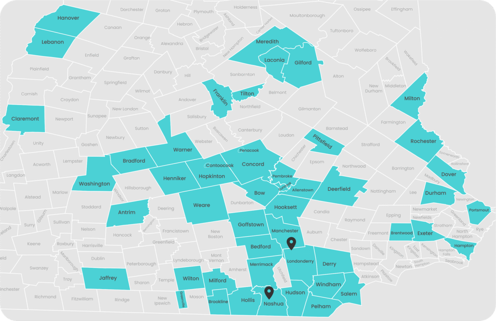 Áreas que Atendemos | Guardian Home Care of NH